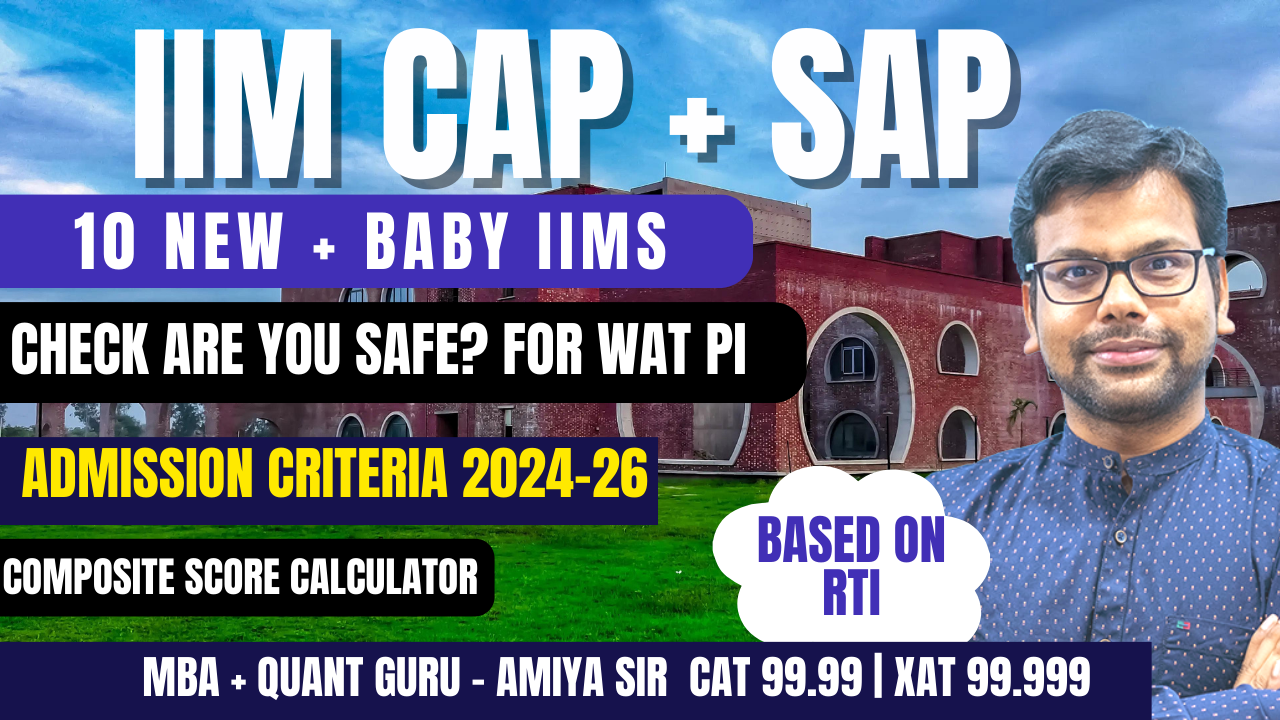New Baby IIMs CAP SAP 2024-26 Selection Call Predictor - RTI
