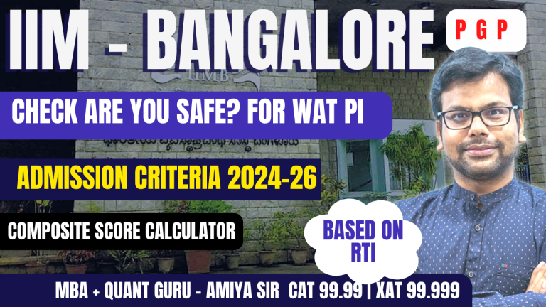 IIM Bangalore MBA PGP 2024-26 Call Predictor Based on RTI