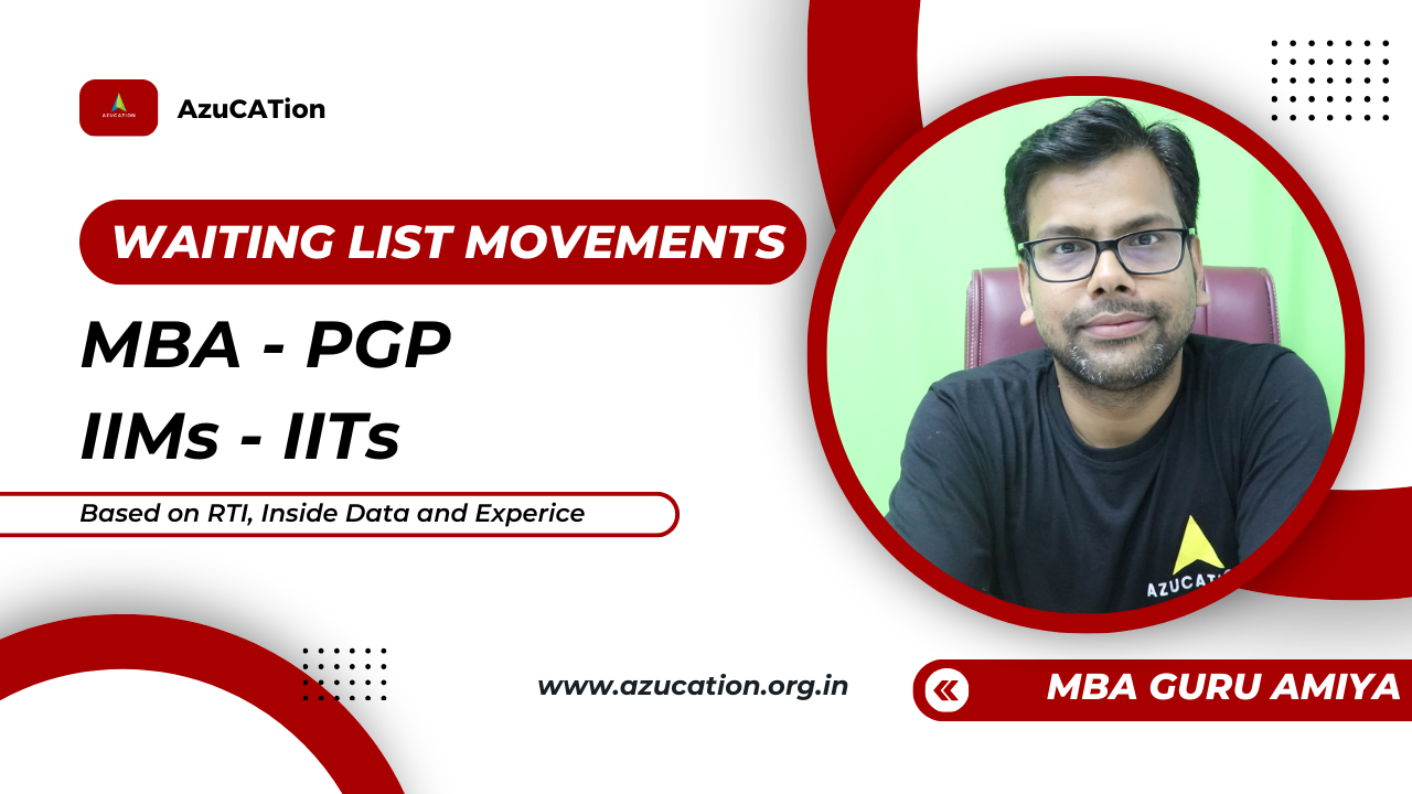 IIM & B-School Waitlist Movement Data (RTI-Based) | Year-wise, Category-wise for MBA Admissions